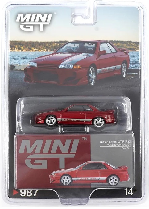 NISSAN SKYLINE GT-R (R32) VeilSide Combat C-I Gem Red - Blister - Models4u